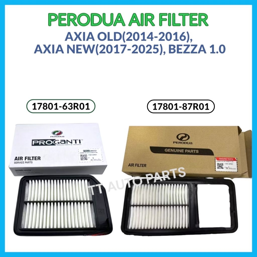 PERODUA AIR FILTER AXIA (2014-2016) / AXIA NEW (2017-2025) / BEZZA 1.0 ...