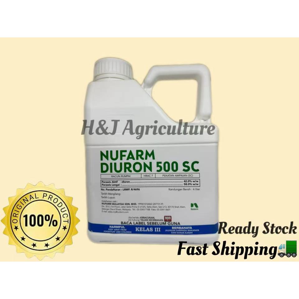 4L NUFARM DIURON 500 SC RACUN RUMPAI HERBICIDE | Shopee Malaysia