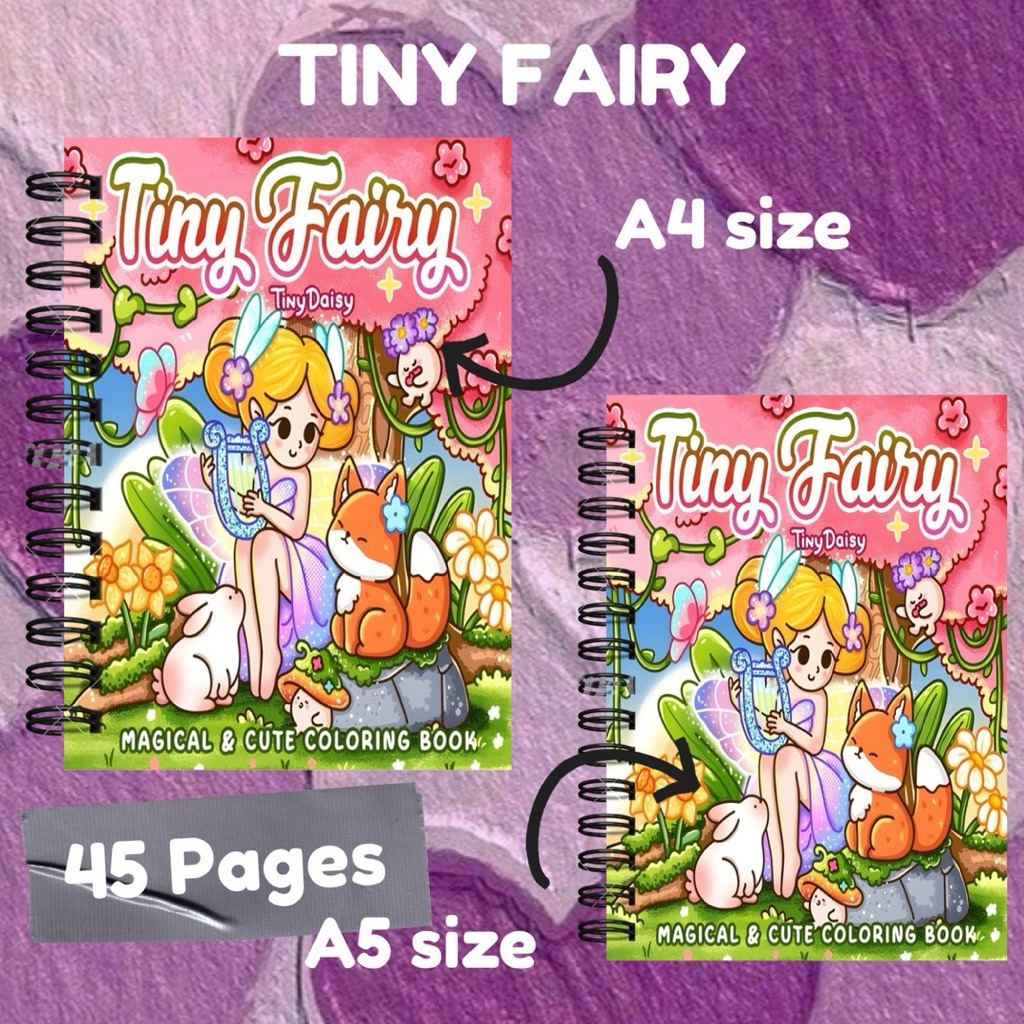 Tiny Fairy Coloring book loose paper a cute and cozy coloring book 45 ...