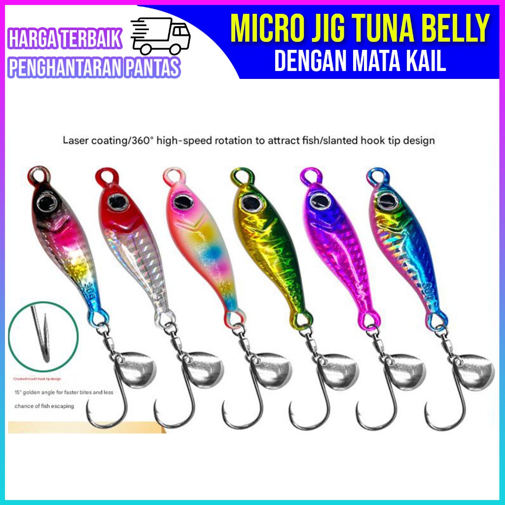 Micro Jig Metal Iron Plate Fake Bait Colorful Little Dolphin with ...