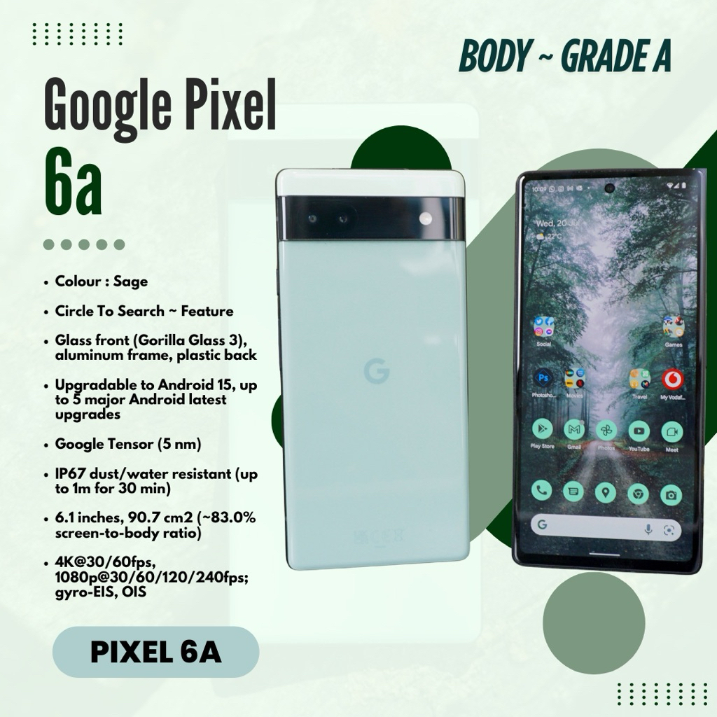 G⚫⚫GLE PIXEL 6a GOOD CONDITION (1 item left) - Apply voucher (Rm80 OFF ...