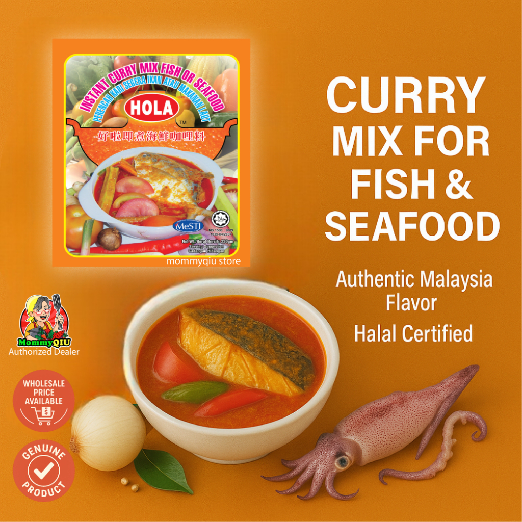 🅾🅻🅰 𝑪𝒖𝒓𝒓𝒚 𝒇𝒐𝒓 𝑺𝒆𝒂𝒇𝒐𝒐𝒅 Instant Cooking Paste (HALAL FOOD) 好啦牌咖喱海鲜即煮酱料 ...