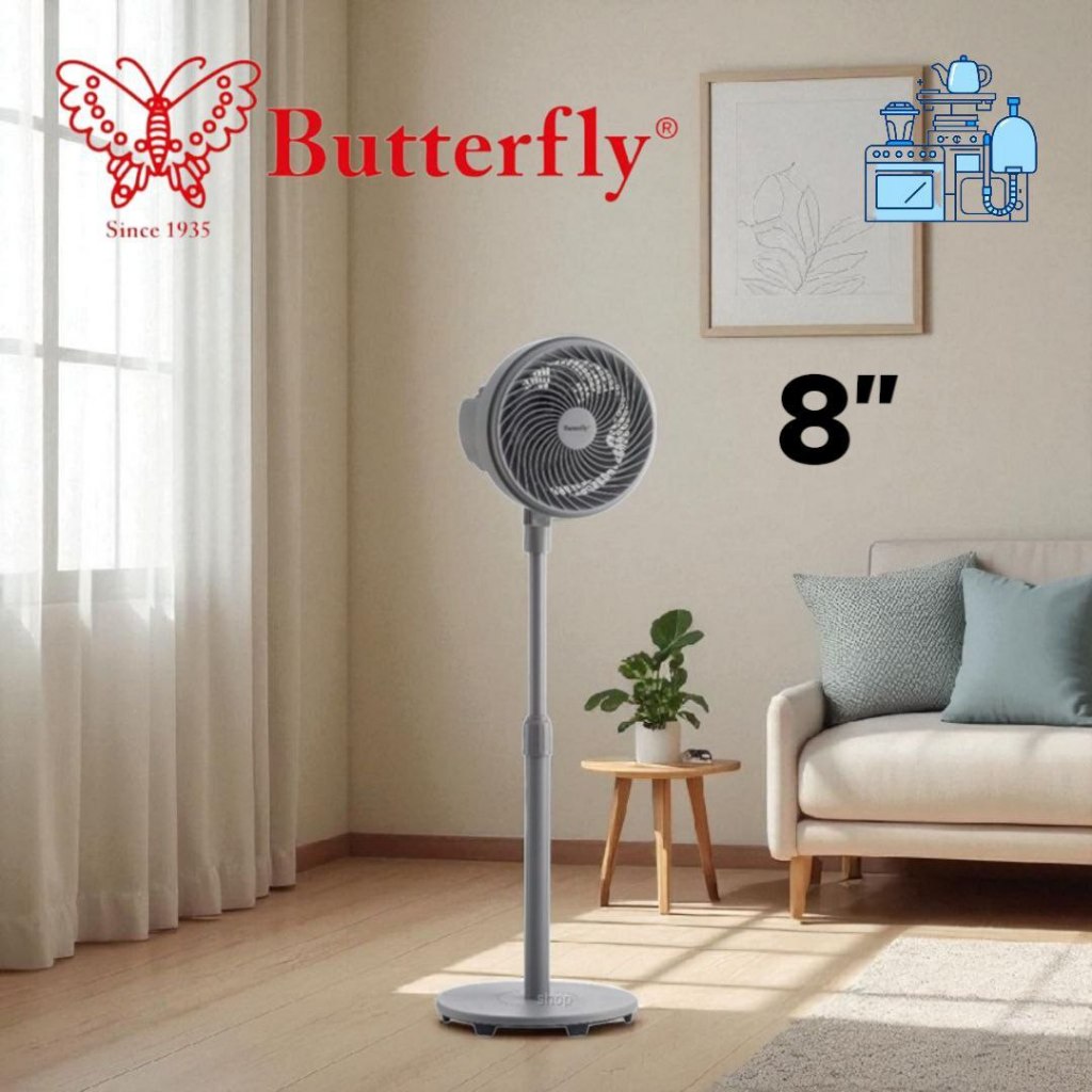 BUTTERFLY STAND FAN AND TABLE FAN COPPER MOTOR 90W 8" BSF-8031/BTF-8001 ...