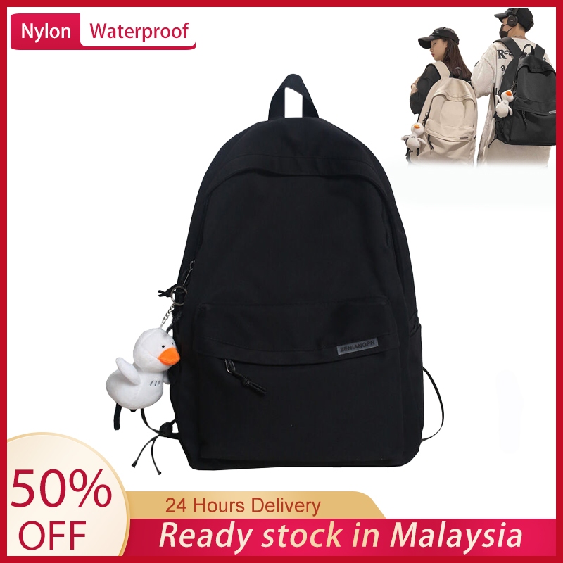 Unisex Fashion Student Backpack Korean Casual Large Capacity High ...