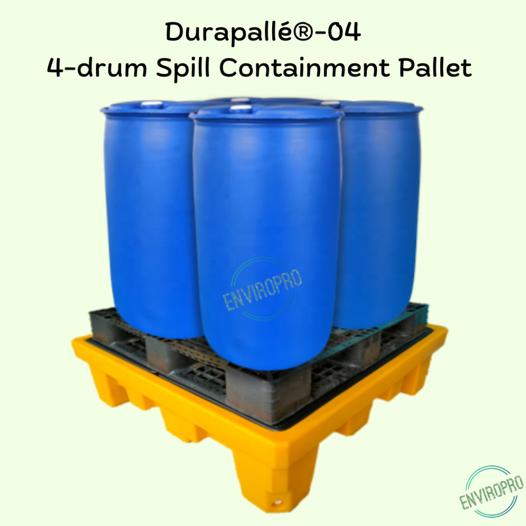 Durapallé® 4-drum 4-Way Spill Containment Pallet - SIRIM Tested For ...