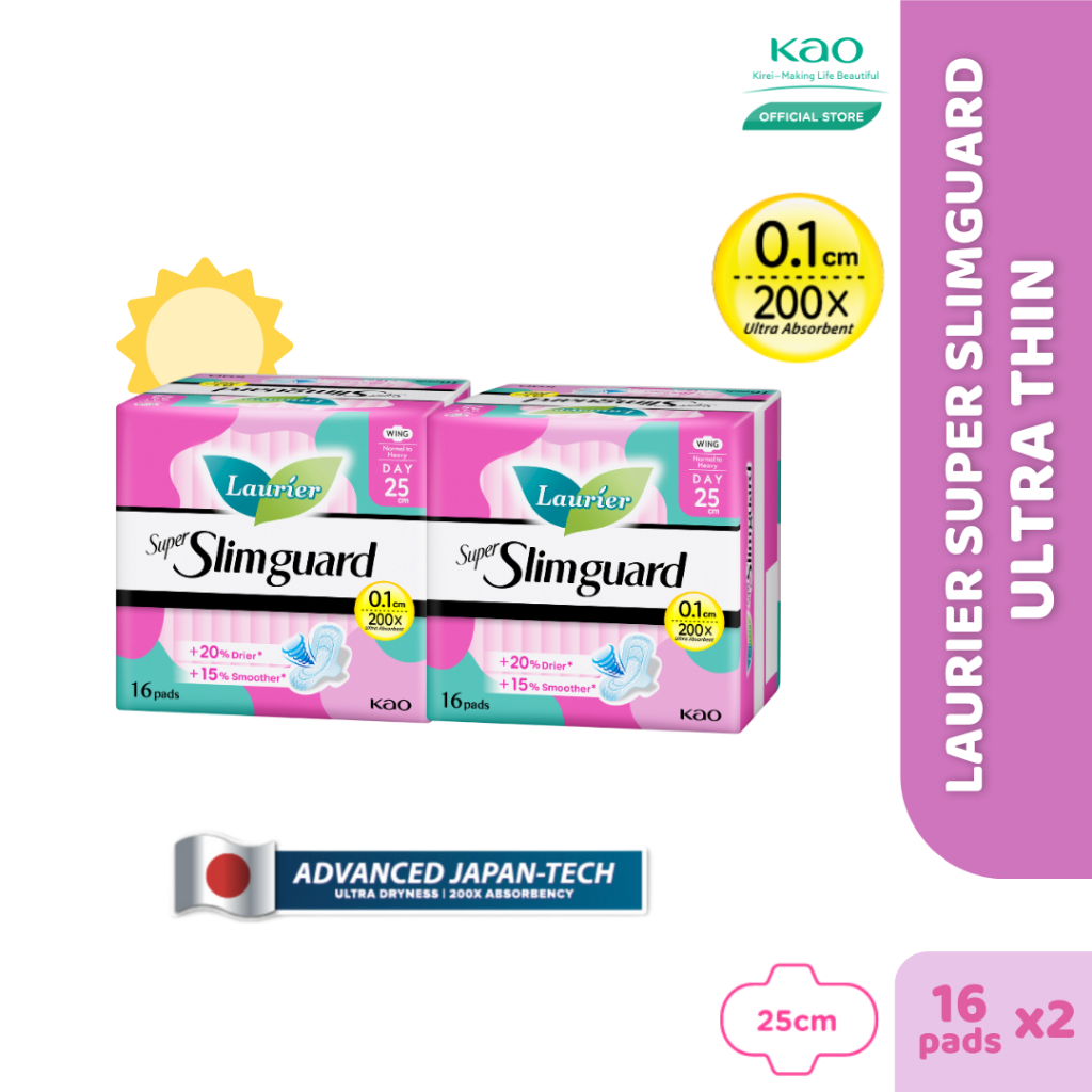 LAURIER Super Slimguard Day Twin Pack (25cm x 16s) | Shopee Malaysia