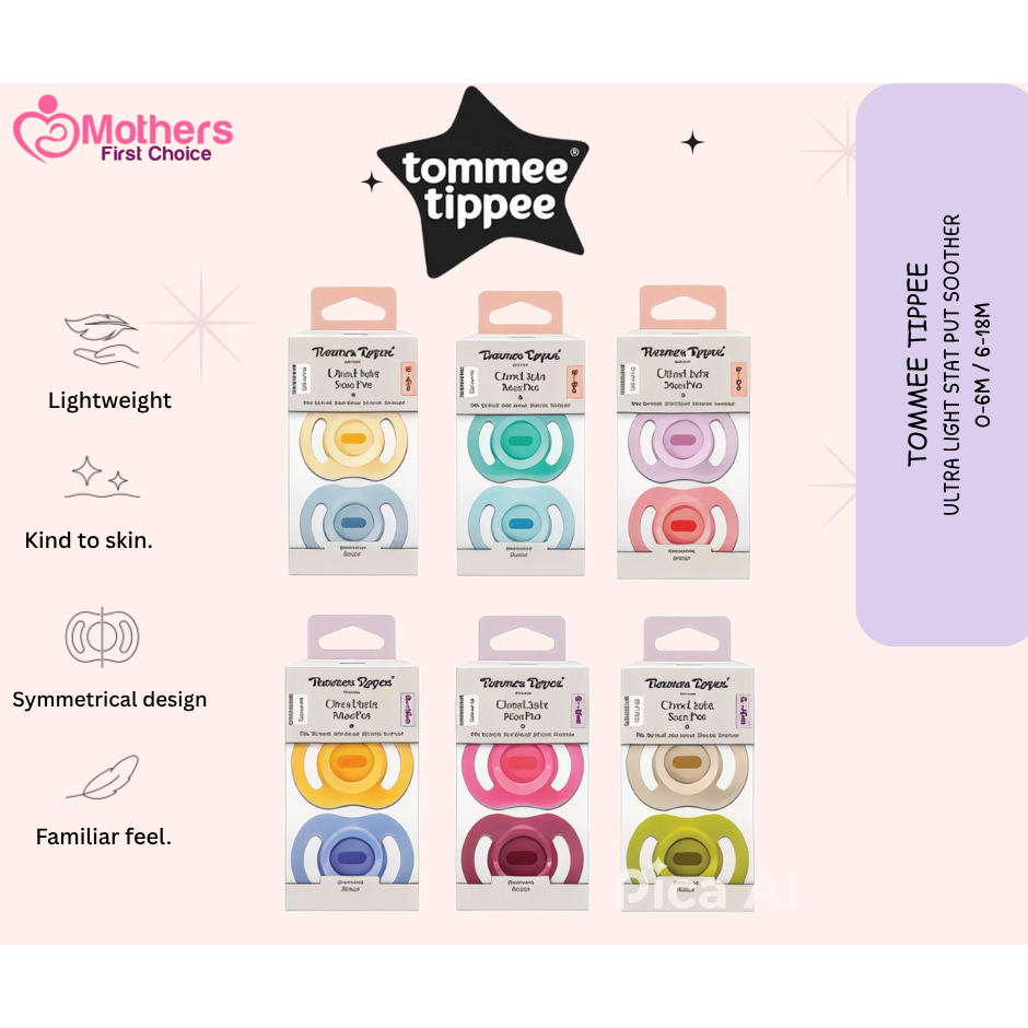TOMMEE TIPPEE - ULTRA LIGHT STAY PUT (ORTHODONTIC SILICONE) | Shopee ...