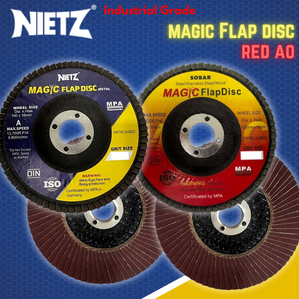 NIETZ MAGIC FLAP DISC 4" P40 P60 P80 P100 P120 P180 P240 | Shopee Malaysia