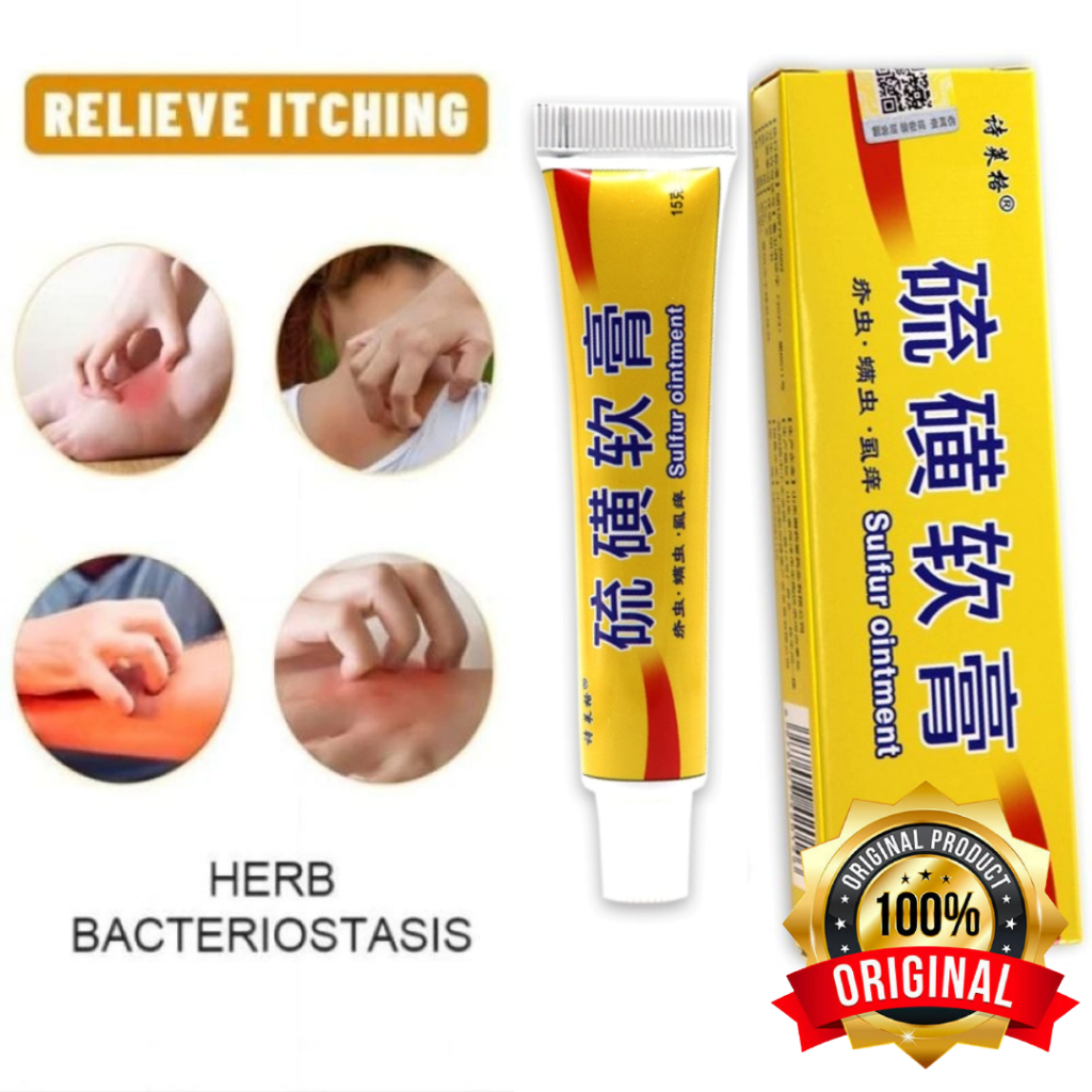 Sulfur ointment Balm itchy relief Cream itchy skin Cream panau kurap ...