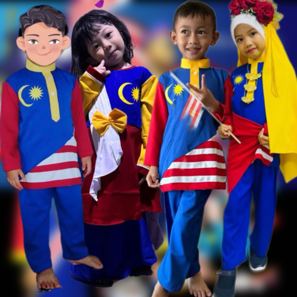 BAJU MARDEKA GIRLS & BOY, KEBAYA PRINTED MERDEKA, TELOK BELANGA MERDEKA ...