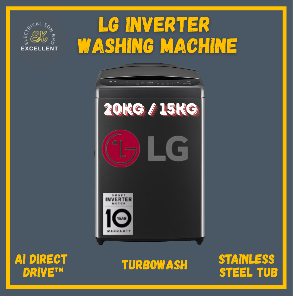 LG 15KG/20kg Top Load Washing Machine with Intelligent Fabric Care ...