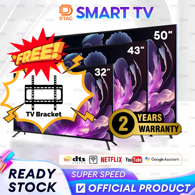 Televisyen Pintar DTAC 32 Inch Smart Tv Netflix Hdmi Android Goggle Tv ...