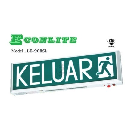 Econlite LE-908SL Surface Type LED Emergency Exit/ Keluar Sign | Good ...