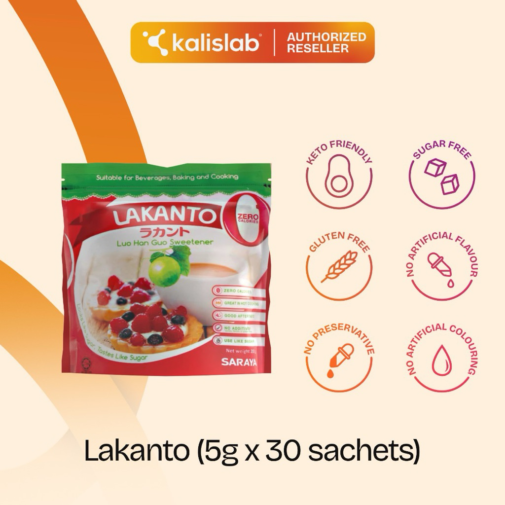 LAKANTO🔥Monkfruit🍈Sweetener 🍃 (30 Sachets x 5g) | Shopee Malaysia