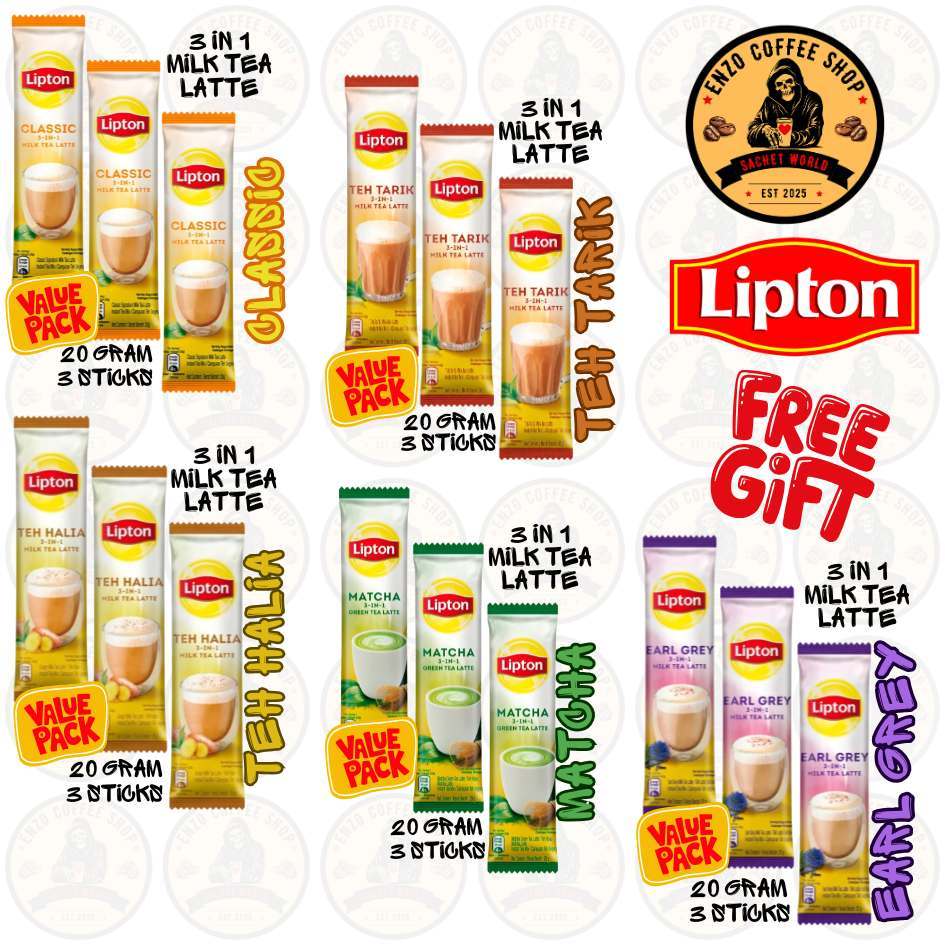 LIPTON 3IN1 🔥TRIPLE SACHETS, LOOSE PACK🔥 INSTANT MILK TEA LATTE SACHET ...