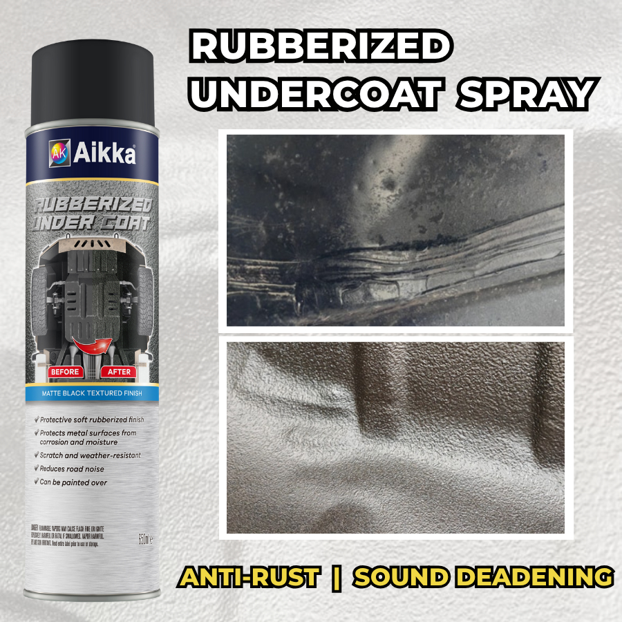 AIKKA Rubberized Undercoat Spray 650ml – Anti Karat & Bunyi | Anti-Rust ...