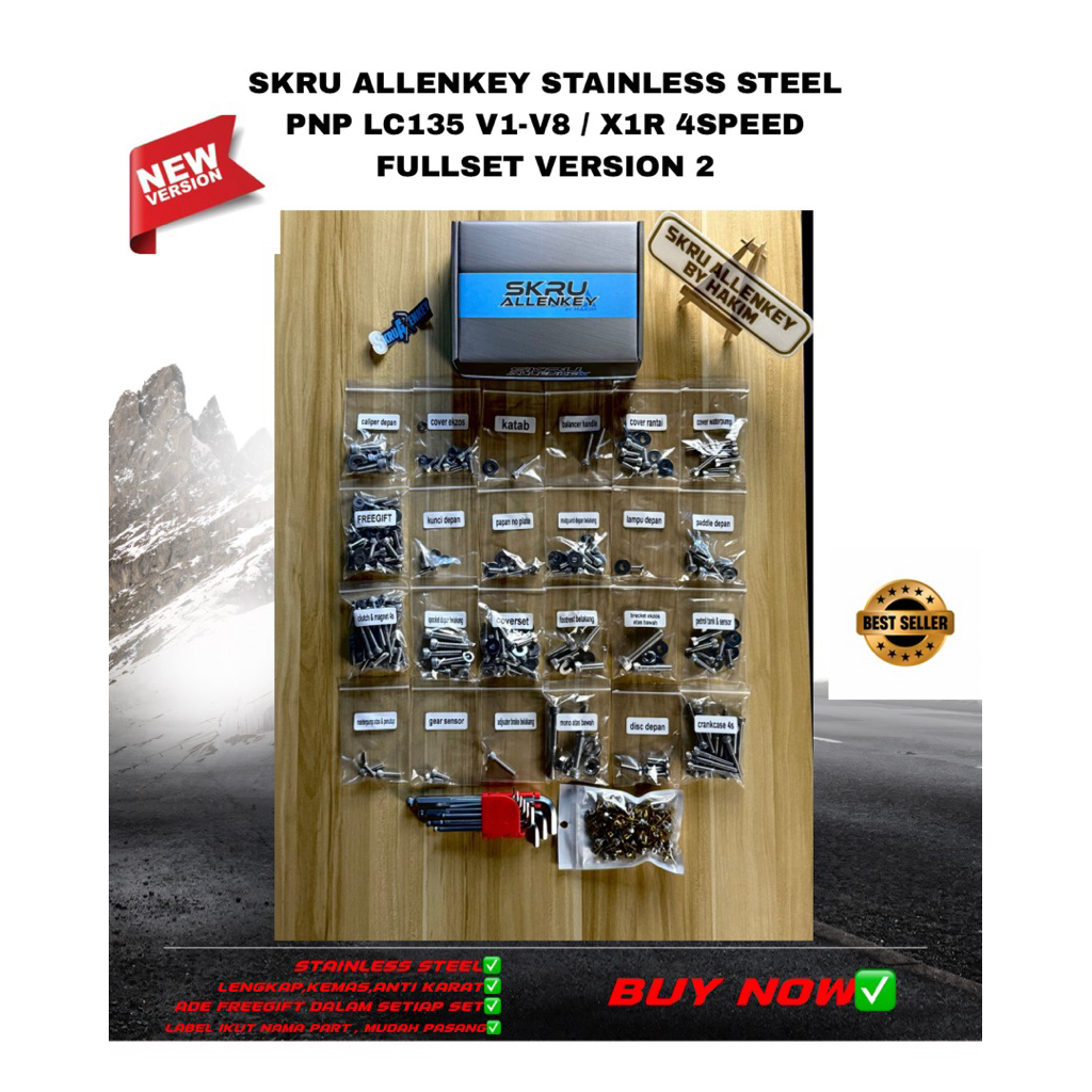 skru allenkey stainless steel - Anti Karat - PNP lC135 & 125ZR - [skru allenkey by Hakim ...