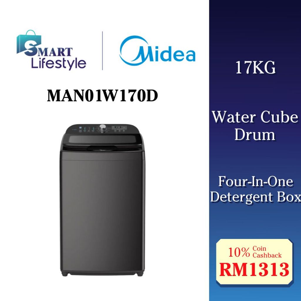 Midea 17KG Top Load Inverter Washing Machine MAN01W170D | Shopee Malaysia