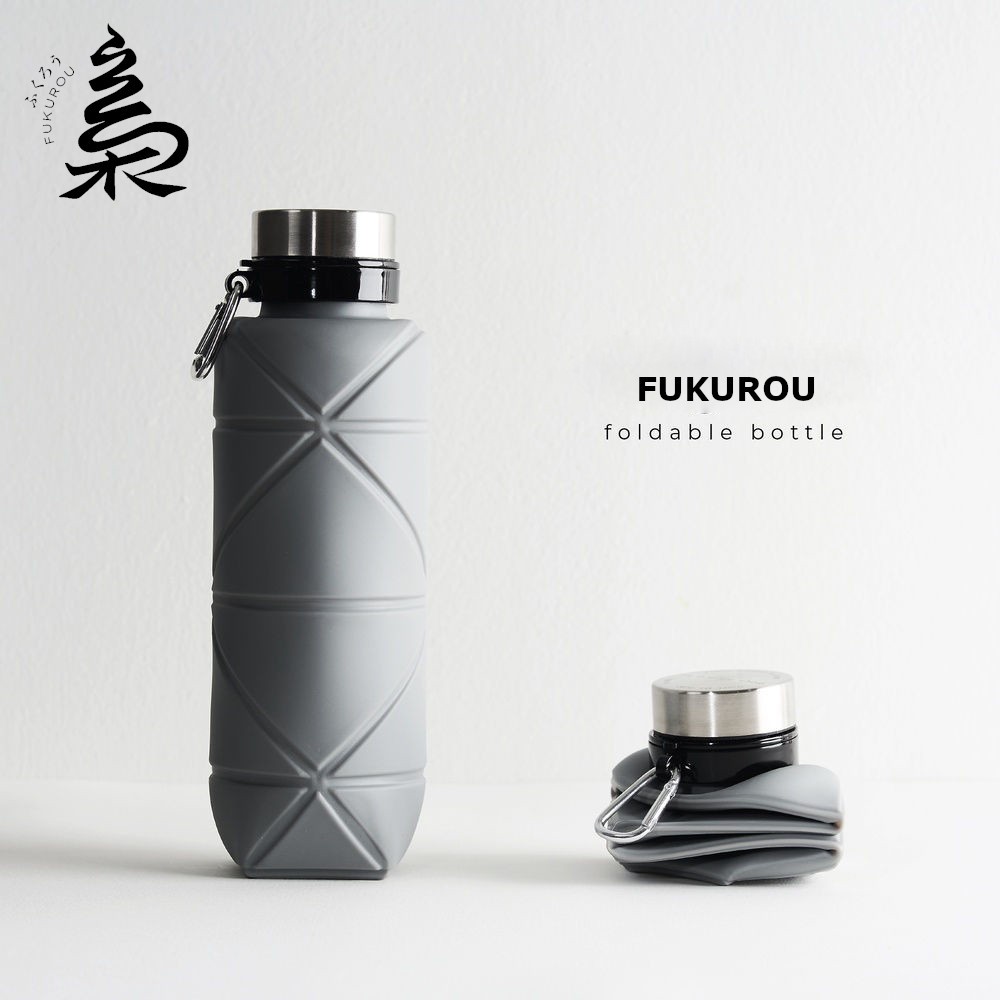 700ml Silicone Foldable Water Bottle Sport Portable Outdoor Gym Travel ...