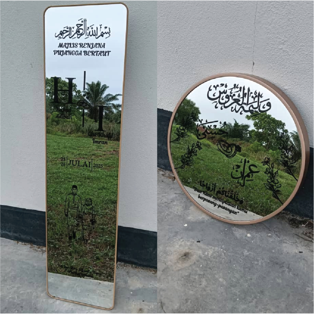 Sticker Cermin/Mirror (Welcome Board) Untuk Wedding/Perkahwinan ...