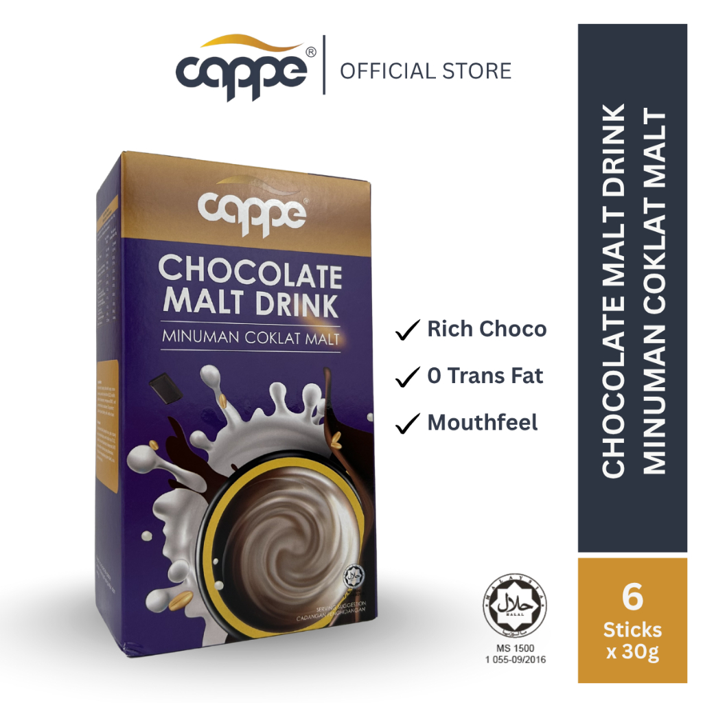 CAPPE Chocolate Malt Drink | Minuman Coklat Malt Berkhasiat | Rich ...