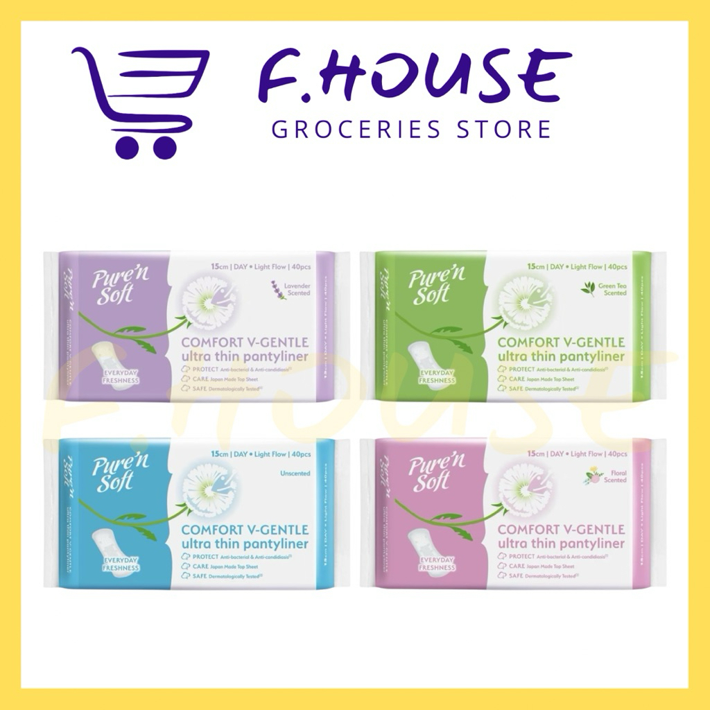PURE'N SOFT Ultra-Thin Pantyliner 15cm (40's) | Shopee Malaysia