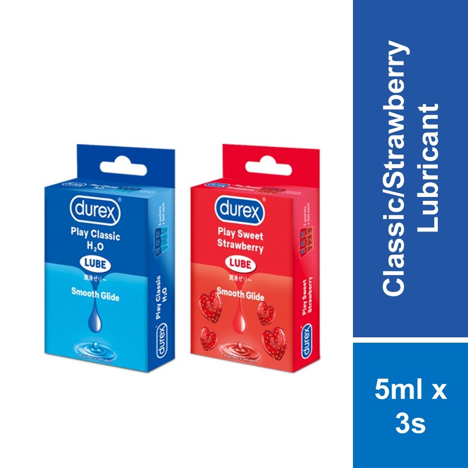 Durex Play Classic/Strawberry Lubricant Sachets 5ml x 3s | Shopee Malaysia