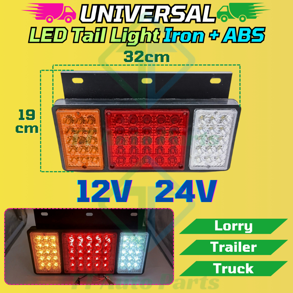 Lampu Belakang 12V/24V Cahaya LED Light Universal Tail Lamp ISUZU NPR ...