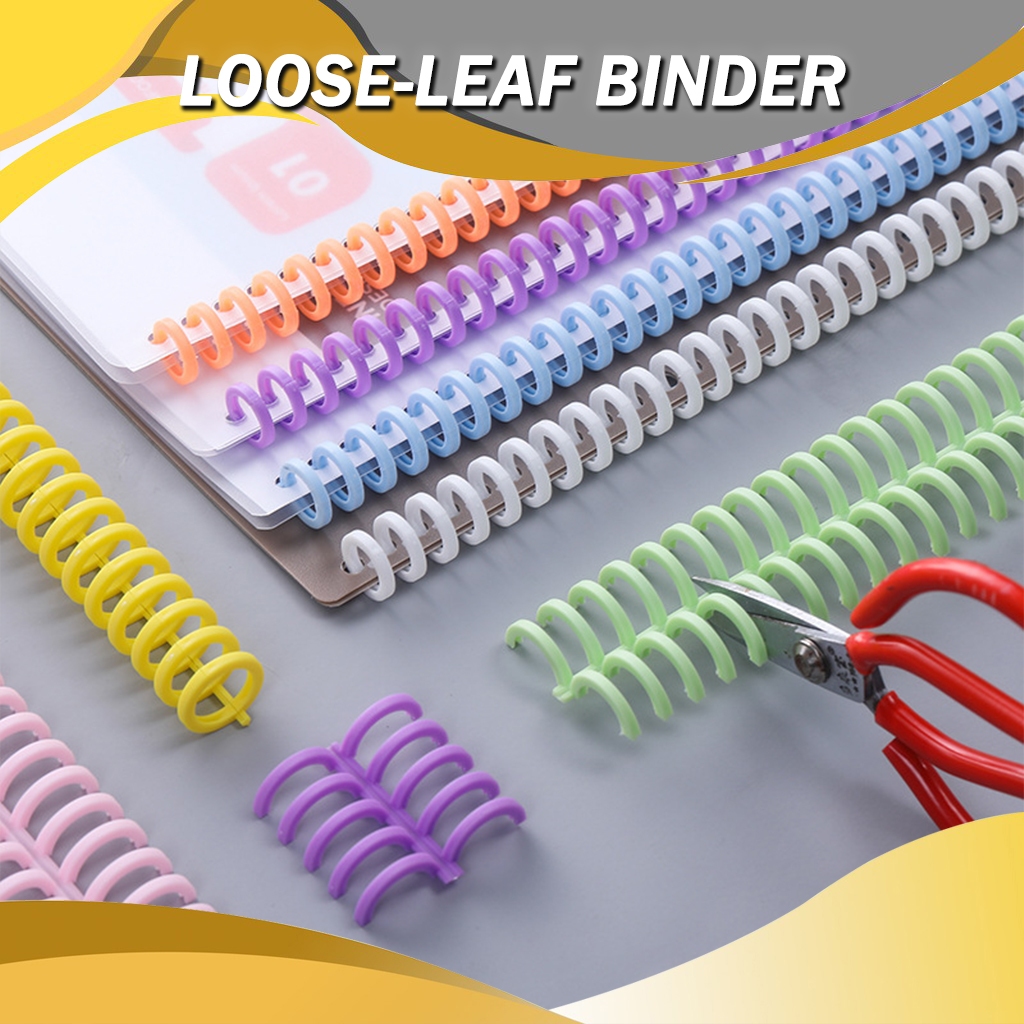 A4 Loose-Leaf DIY Accessories 30-Round Hole Coil Binding Strip Plastic ...