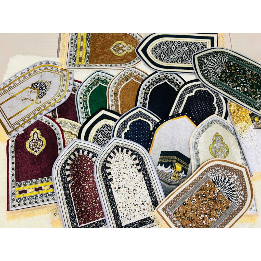 10pcs Sejadah Qubah 3D velvet Shining Doorgift prayer mat Hadiah ...