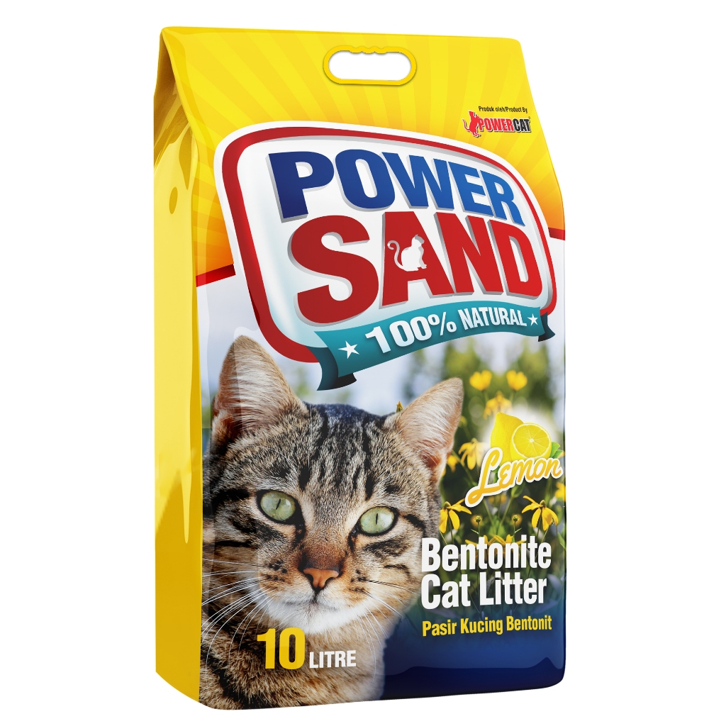 Powercat Pasir Tandas Kucing Bentonite Lemon (10L) | Shopee Malaysia