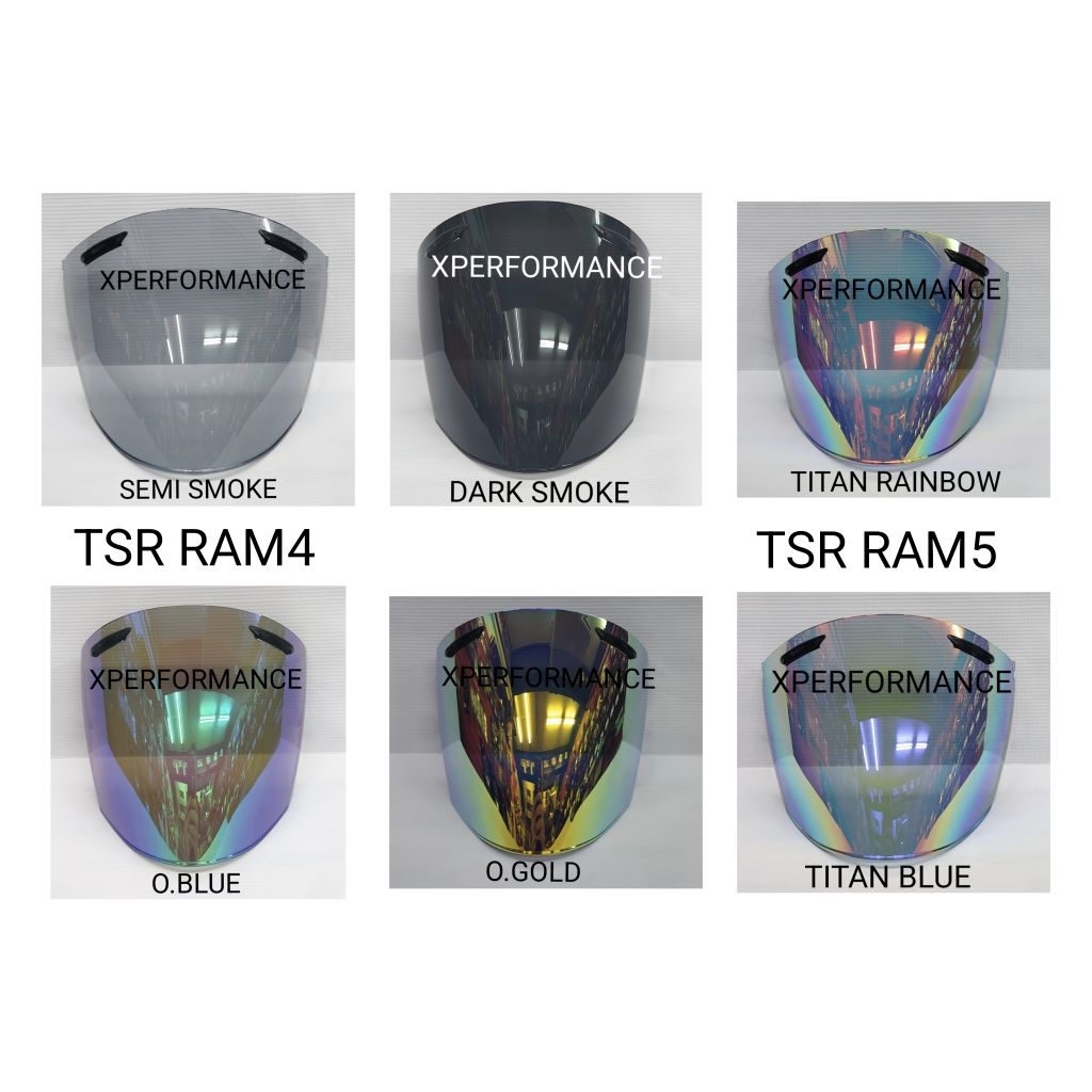 💯%Original VISOR CLEAR/SMOKE UNTUK HELMET TSR RAM4 TSR RAM5 GRACSHAW ...