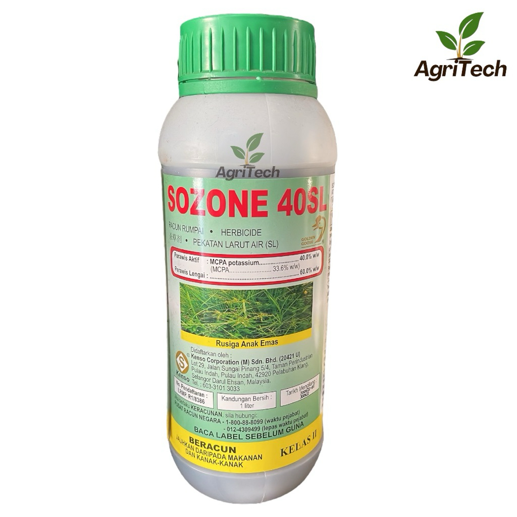 1L SOZONE 40SL KENSO / Fezone / Rumput para/ keladi agas/ Racun Rumpai ...