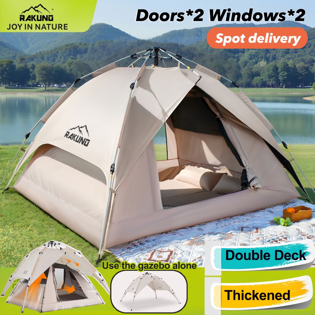 【Waterproof】 Khemah Camping Tent 2m*2m Outdoor Tent Fast Pop Up ...