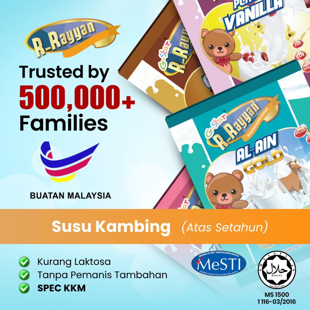 R RAYYAN Susu Kambing Anak 1 Tahun Ke Atas 50ogm Ekzema Kulit Sensitif ...
