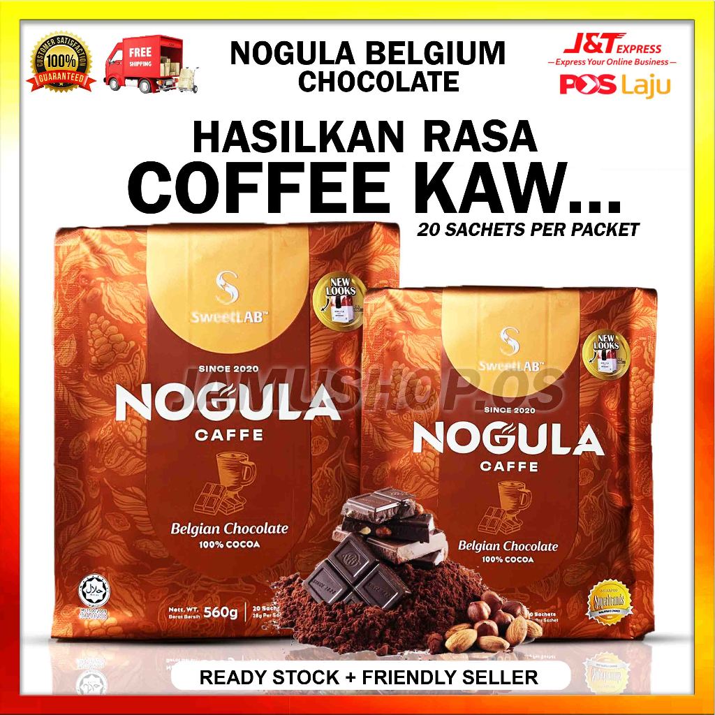 [ORIGINAL] SweetLAB Nogula Caffee Belgian Chocolate 100% COCOA 3 in 1 ...