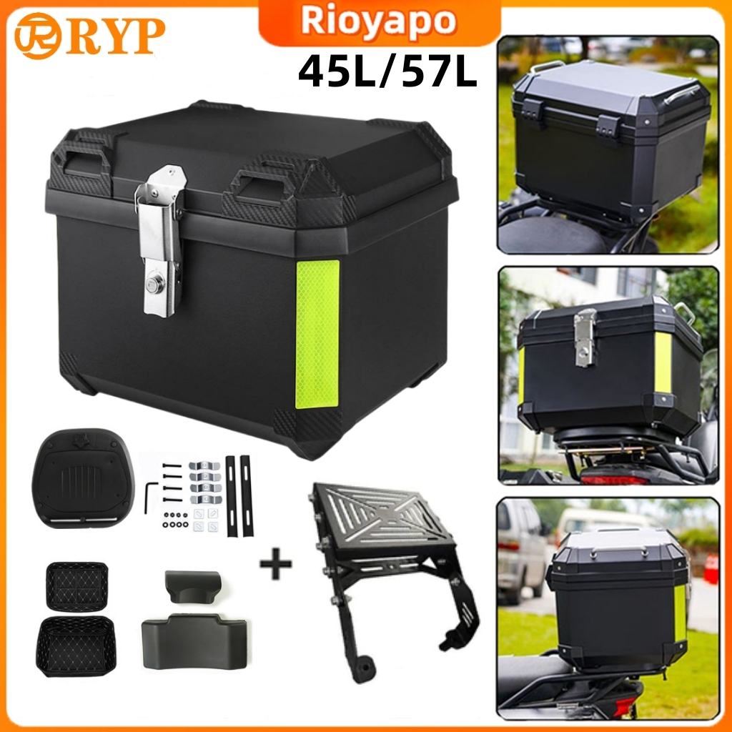 Top Box Motorcycle 45L ABS Box Top Box Motor Waterproof Monorack LC135 ...