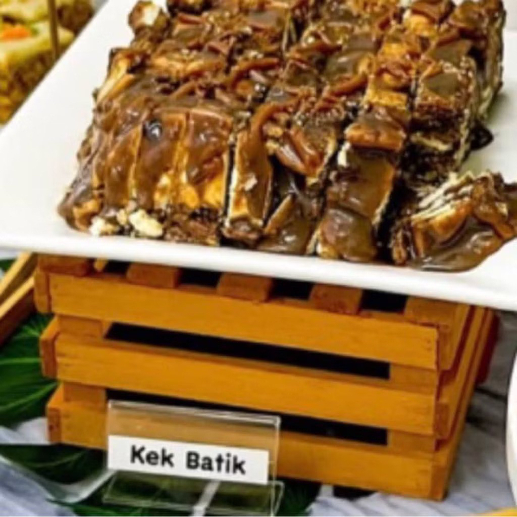 Hiasan meja dessert wood pallet deco table dinner set wood box pelapik ...