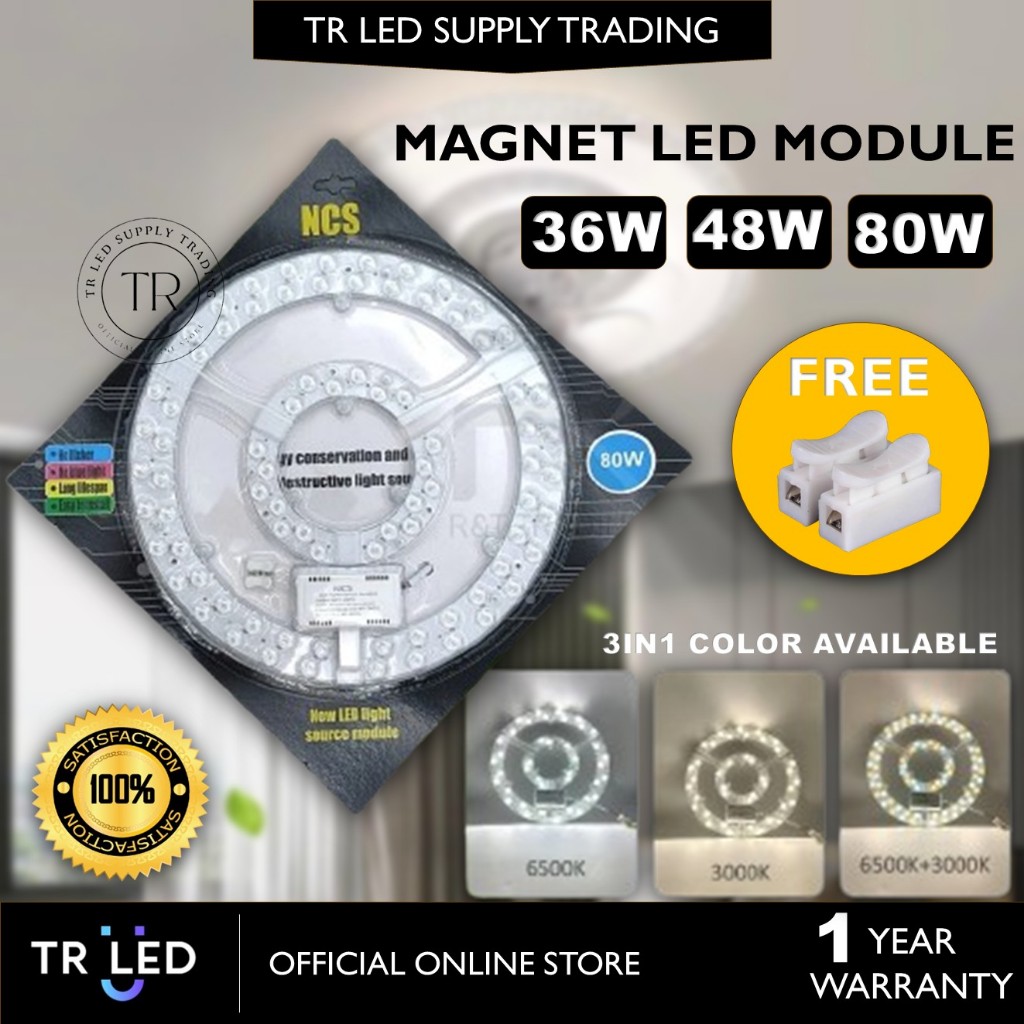 Modul LED Bulat 36W/48W/80W Lampu Siang / Tiga Warna untuk Lampu Lampu ...