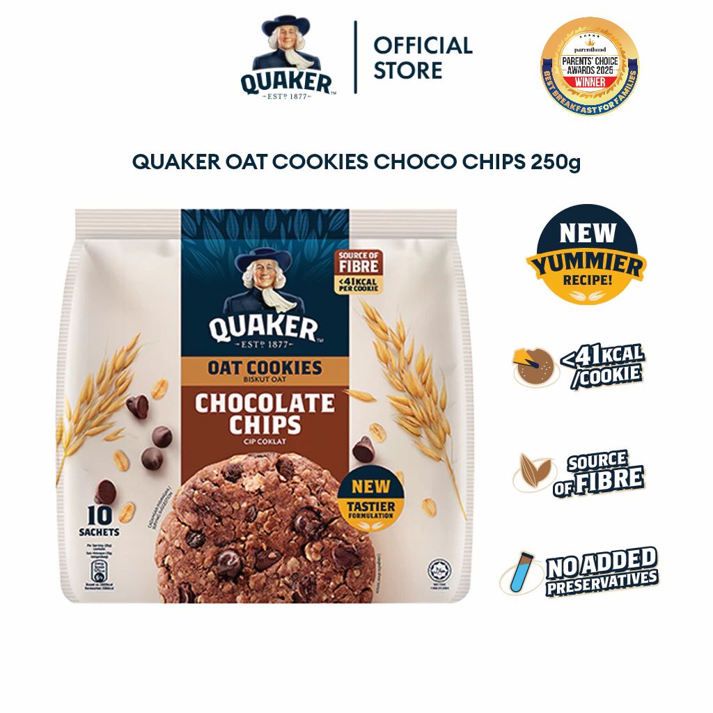 Quaker Oat Cookies - Chocolate Chips (250g) / Quaker Biskut Oat - Cip ...
