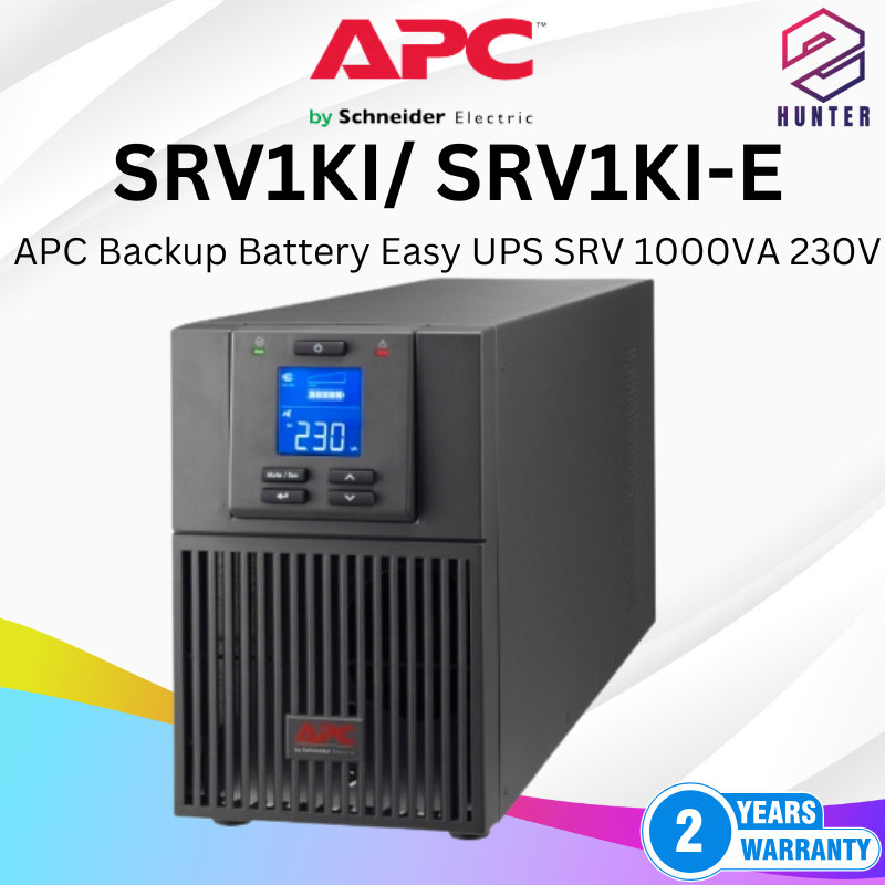 APC SRV1KI/ SRV1KI-E/ SRV1KRI-E Backup Battery Easy UPS SRV 1000VA 230V | Shopee Malaysia