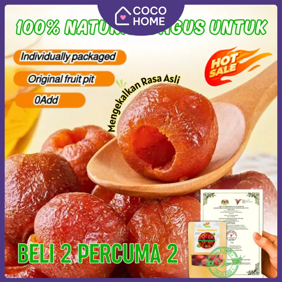 【Buy 2 Free 2】 Seedless Hawthorn Halal Dried Fruit Hawthorn Snack Buah ...