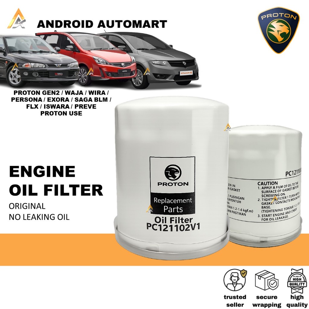 ORIGINAL PROTON OIL FILTER (PC121102V1) - PROTON GEN2 / WAJA / WIRA ...