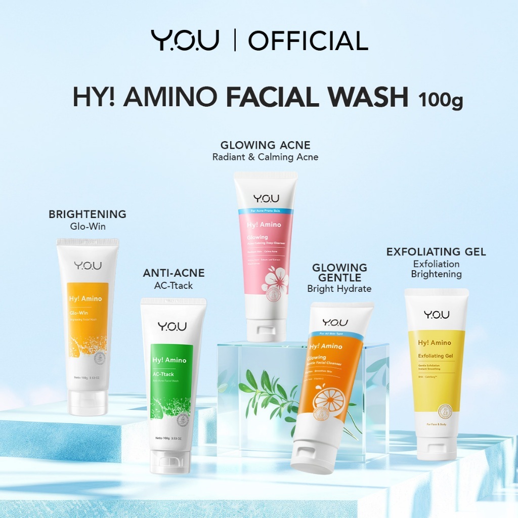 [HOT] YOU Hy! Amino Facial Wash Anti Acne/Hydrating/Brightening/Anti ...