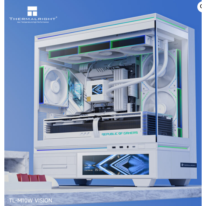 Thermalright TL-M10 VISION RGB TG M-ATX Casing with 6"9 Screen No Fans ...