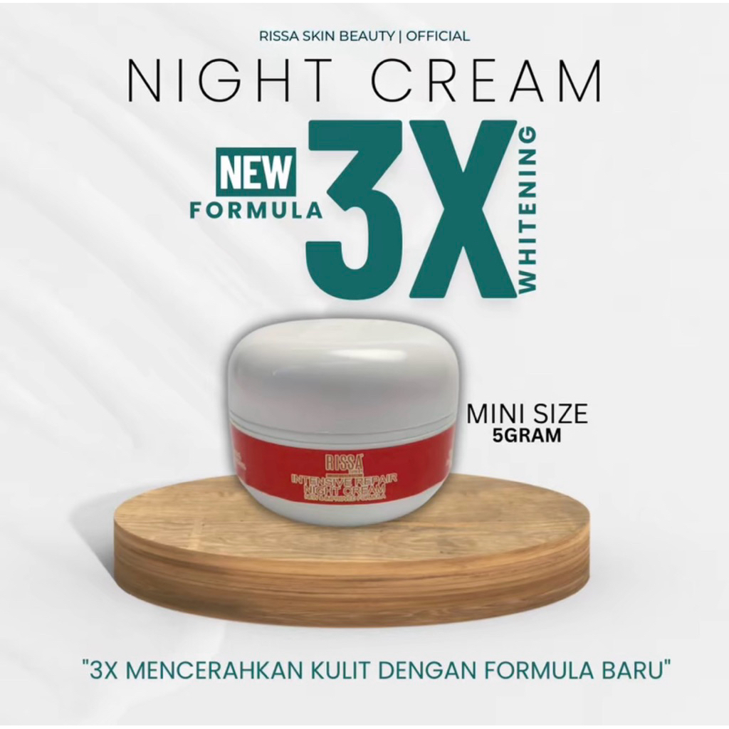 RISSA SKIN: NIGHT CREAM WHITENING BOOSTER 3X NEW FORMULA (SMALL SIZE ...