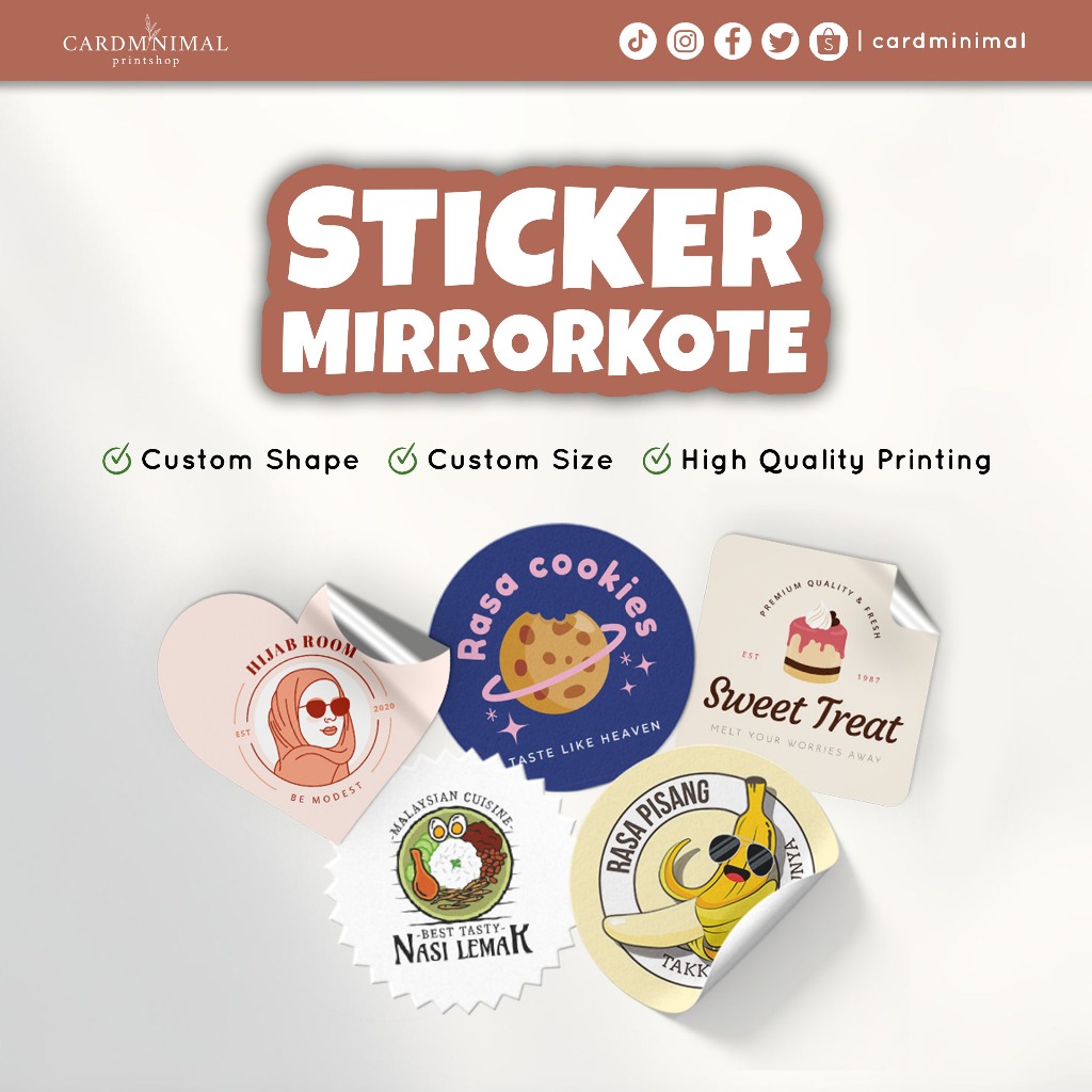 [PROMO] Sticker Mirrorkote Label Premium Quality | Shopee Malaysia