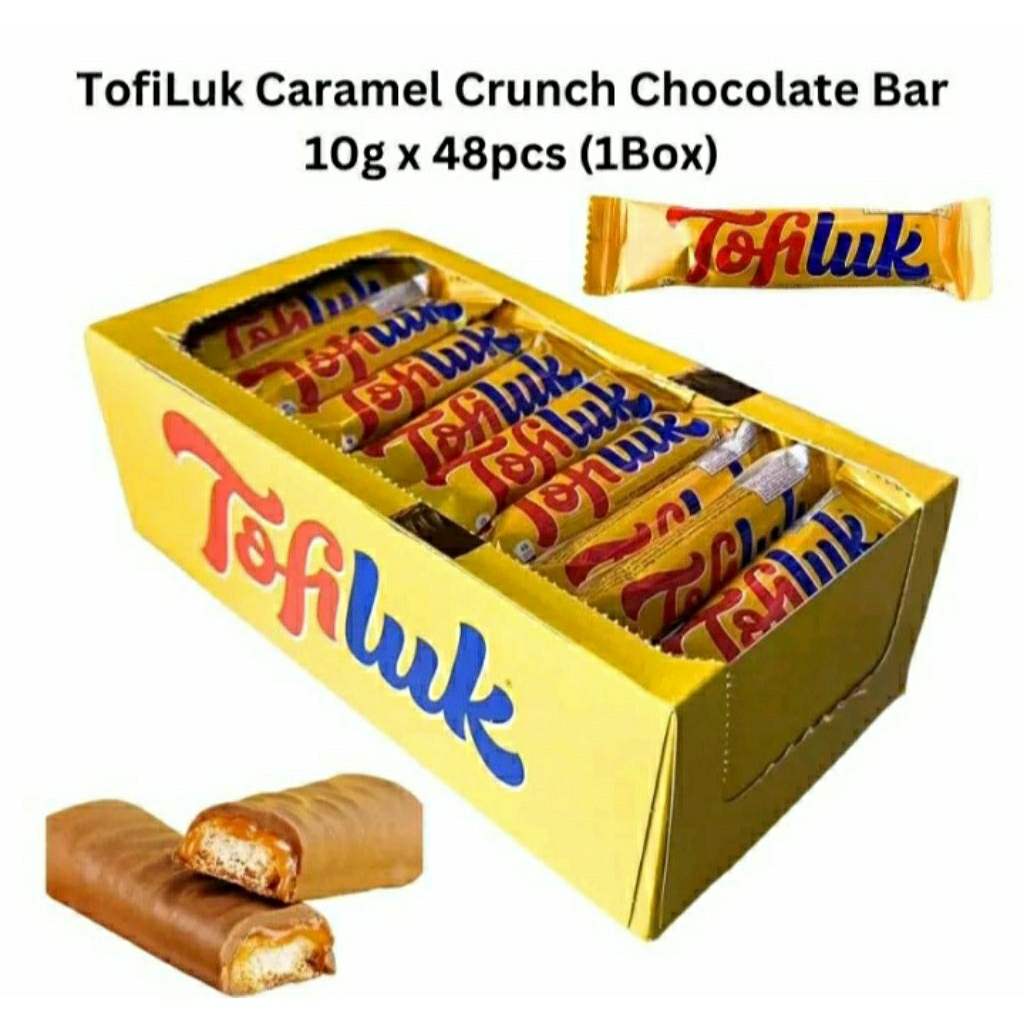 Tofiluk caramel crunch chocolate bar 10 g (1box=48 pcs) | Shopee Malaysia