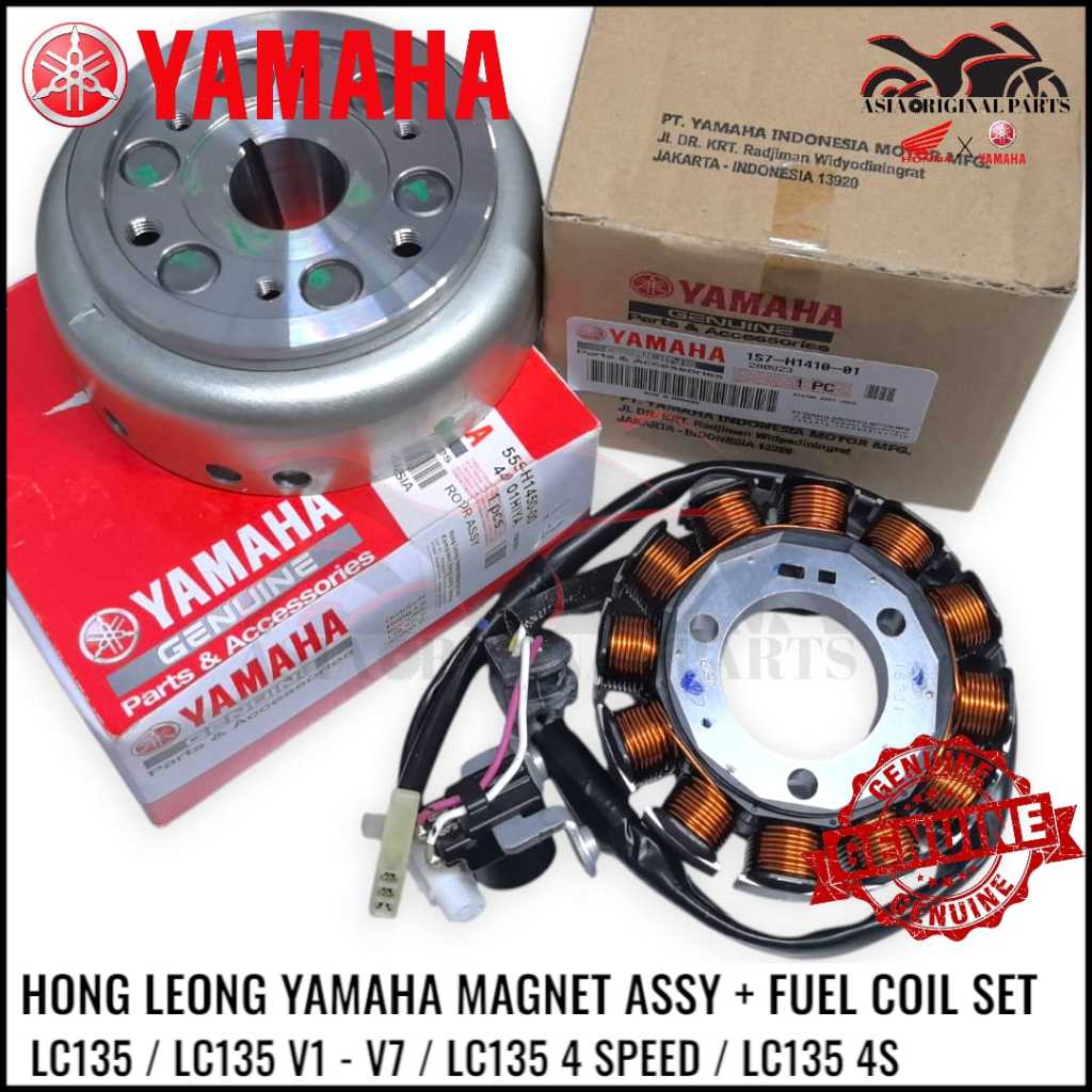 ORIGINAL HONG LEONG YAMAHA LC135 V1- V7 LC 4S MAGNET ASSY + FUEL COIL ...