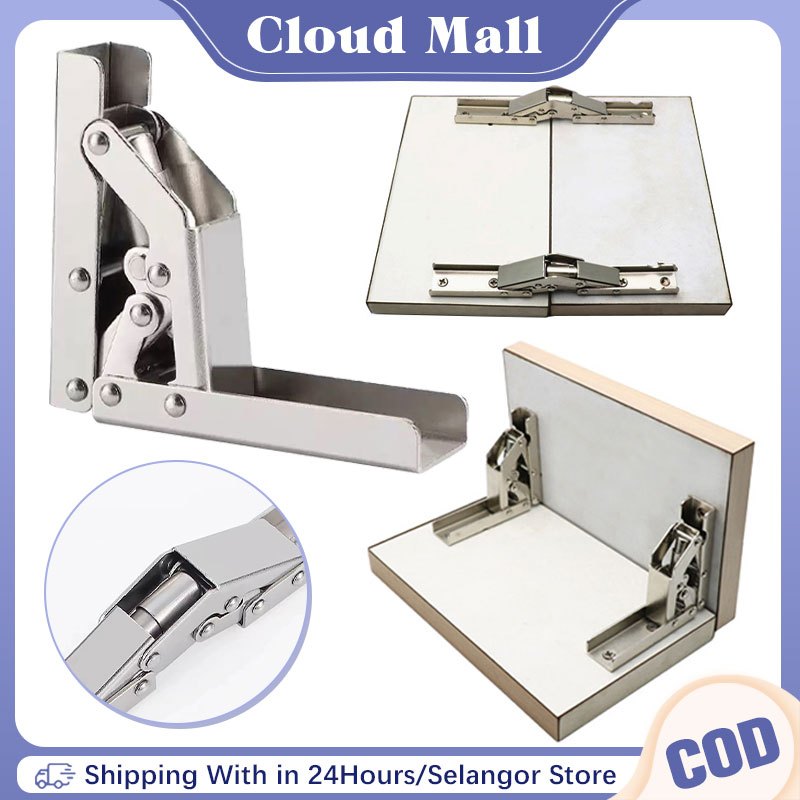 2Pcs Foldable L Bracket Folding Angle Bracket Adjustable Wall Mounted ...